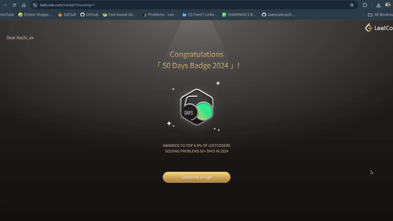 Celebrating 50 days of problem-solving on LeetCode | Shamnad S posted ... Celebrating 50 days of problem-solving on LeetCode | Shamnad S posted ...