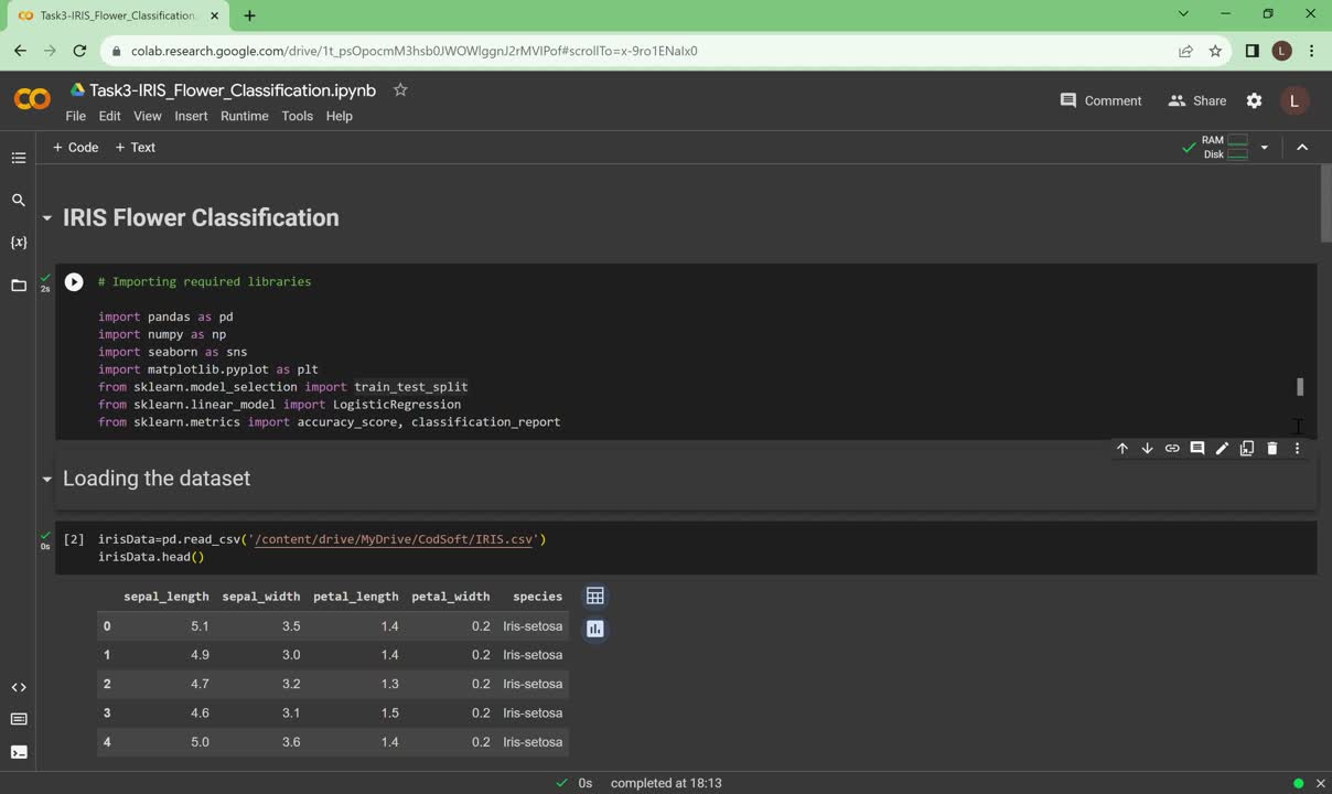 CodSoft Task 3: Iris Flower Classification I developed a model to ... CodSoft Task 3: Iris Flower Classification I developed a model to ...