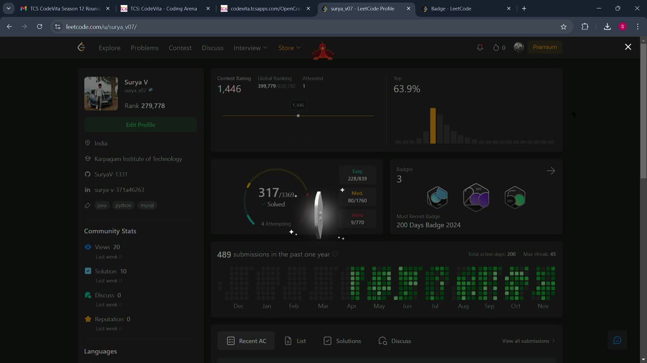 #200daysbadge #leetcode #codingjourney #consistencywins #problemsolving ... #200daysbadge #leetcode #codingjourney #consistencywins #problemsolving ...