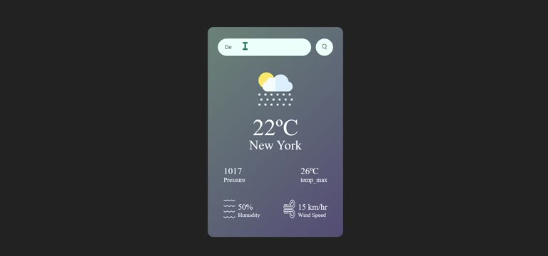 Finished a real-time weather app using HTML, CSS, and JavaScript ... Finished a real-time weather app using HTML, CSS, and JavaScript ...
