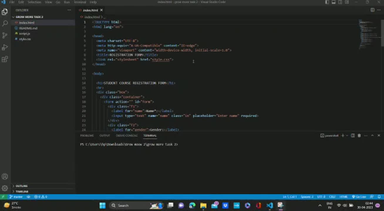 Vaibhavi Nandkumar Patil on LinkedIn: #task3 #webdevelopment # ... Vaibhavi Nandkumar Patil on LinkedIn: #task3 #webdevelopment # ...