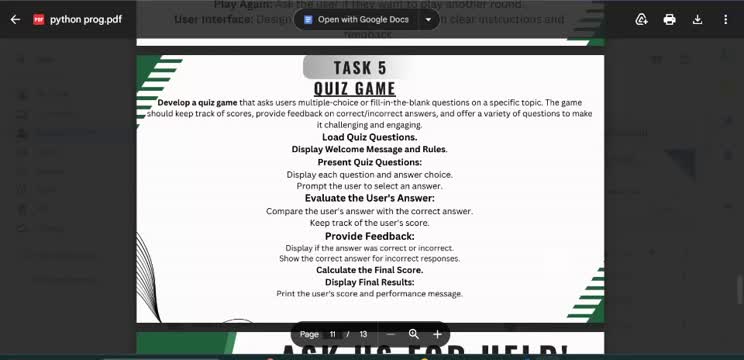 SWETHA SHEELAM on LinkedIn: #codsoftinternship #quizgame #pythondeveloper SWETHA SHEELAM on LinkedIn: #codsoftinternship #quizgame #pythondeveloper