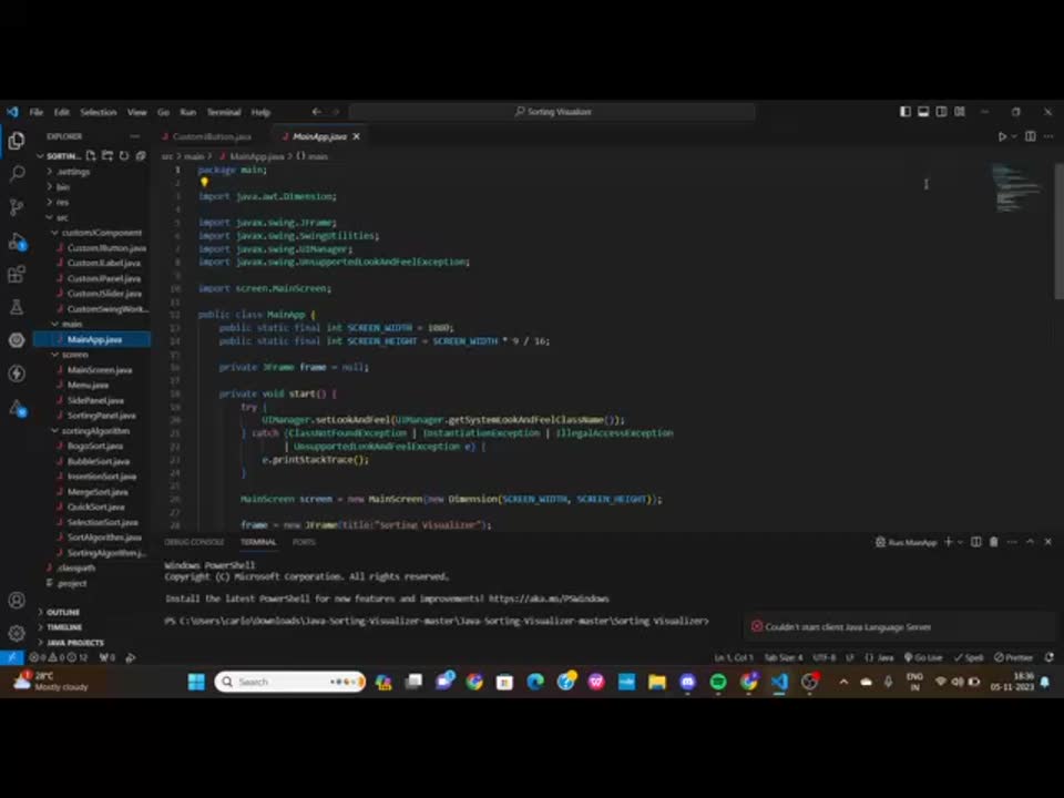 Completed a sorting visualization project with Java Swing | Divya ... Completed a sorting visualization project with Java Swing | Divya ...