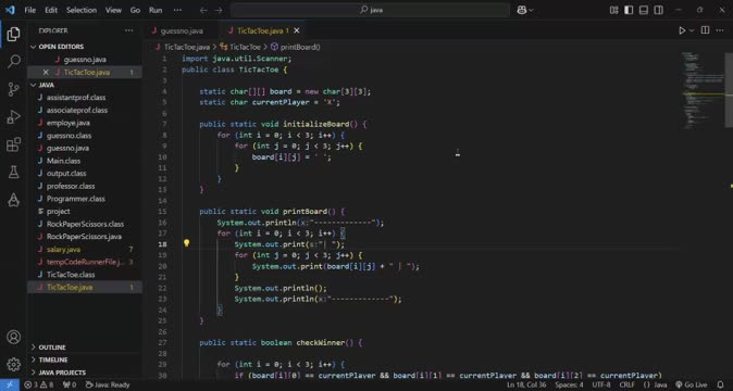 Govind Mapari on LinkedIn: #internshipjourney #java #tictactoe #coding ... Govind Mapari on LinkedIn: #internshipjourney #java #tictactoe #coding ...