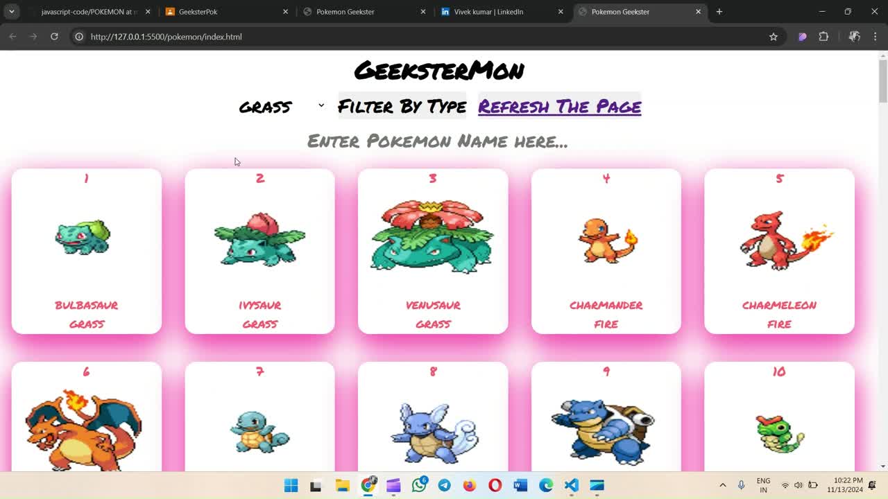Vivek kumar on LinkedIn: #geekster #pokemon #javascript #coder Vivek kumar on LinkedIn: #geekster #pokemon #javascript #coder
