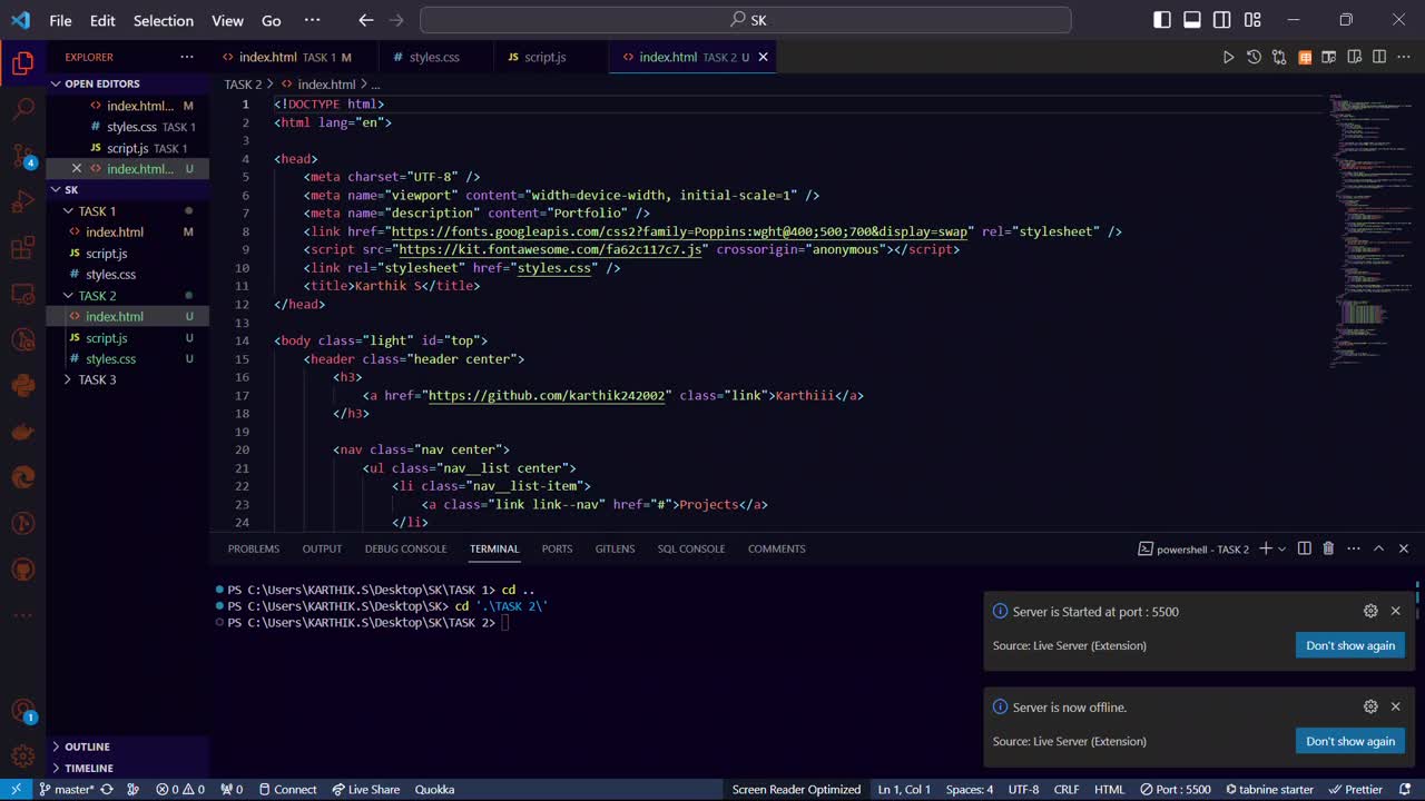 Karthik S on LinkedIn: #codesoft #webdevelopment #internship #html #css #js Karthik S on LinkedIn: #codesoft #webdevelopment #internship #html #css #js
