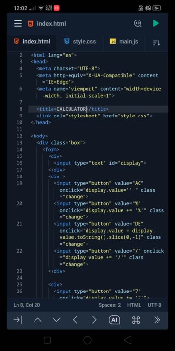 sagar kandpal on LinkedIn: Basic Calculatorš§® using HTML, CSS⦠sagar kandpal on LinkedIn: Basic Calculatorš§® using HTML, CSSā¦