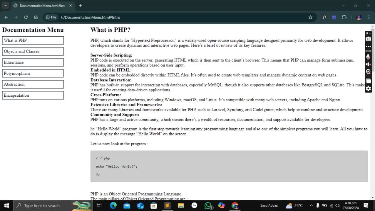Saad Abbasi on LinkedIn: #documentationmenu #html #css #webdevelopment Saad Abbasi on LinkedIn: #documentationmenu #html #css #webdevelopment