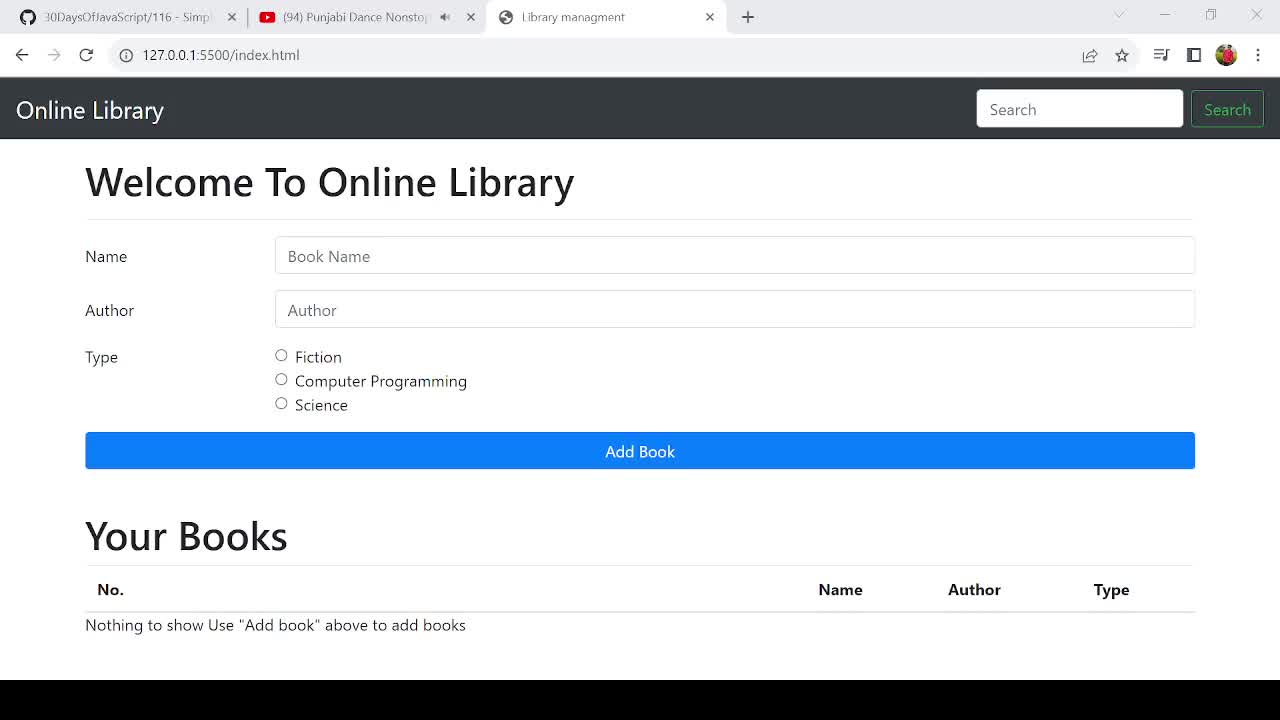 Abhishek Taur on LinkedIn: #librarymanagement #html #css #javascript # ... Abhishek Taur on LinkedIn: #librarymanagement #html #css #javascript # ...