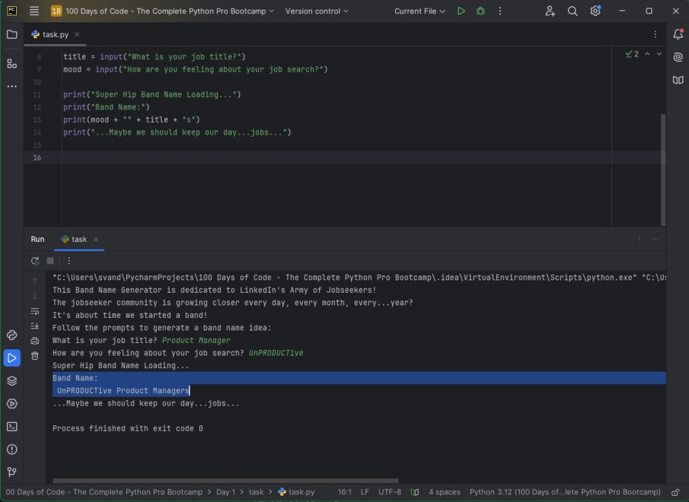 Serina Caballero on LinkedIn: #100daysofcode #python #pycharm # ... Serina Caballero on LinkedIn: #100daysofcode #python #pycharm # ...