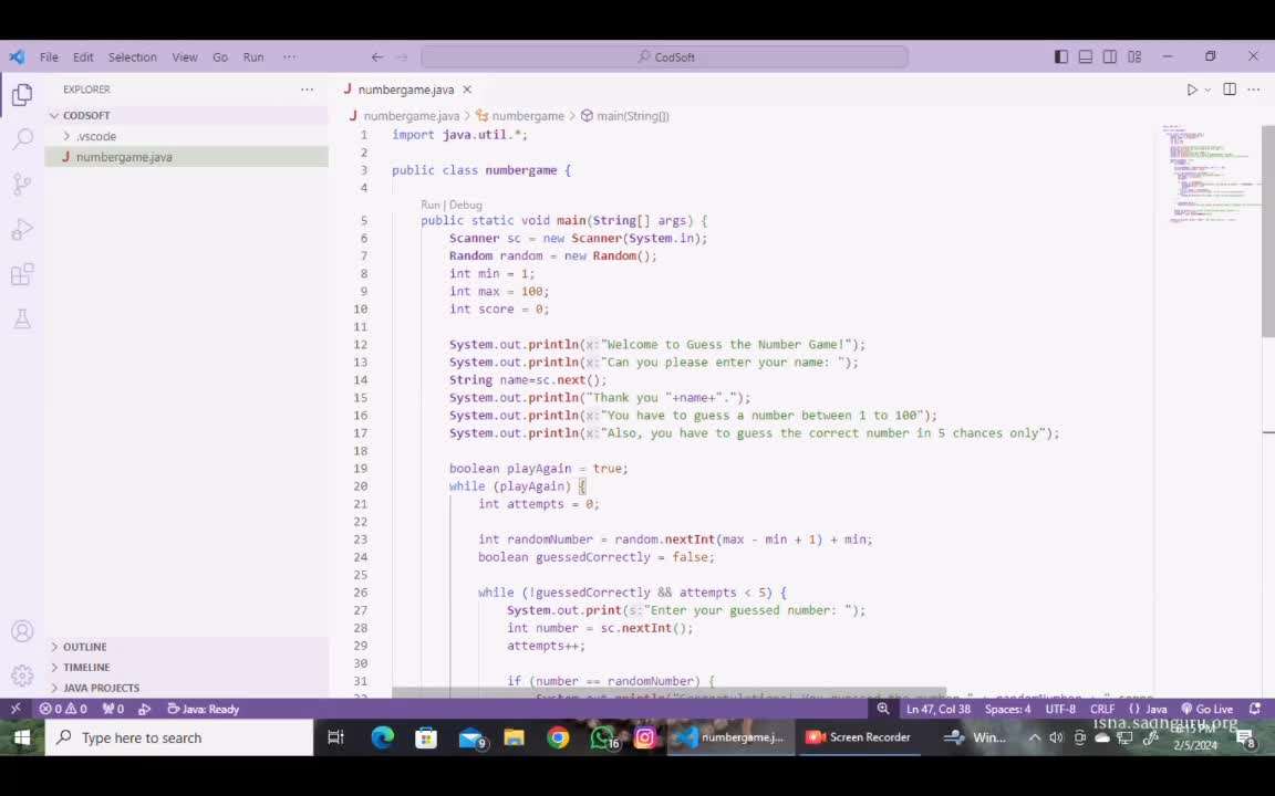 Completed Task 1 of a number game at CodSoft | Harshit Kumar posted on ... Completed Task 1 of a number game at CodSoft | Harshit Kumar posted on ...