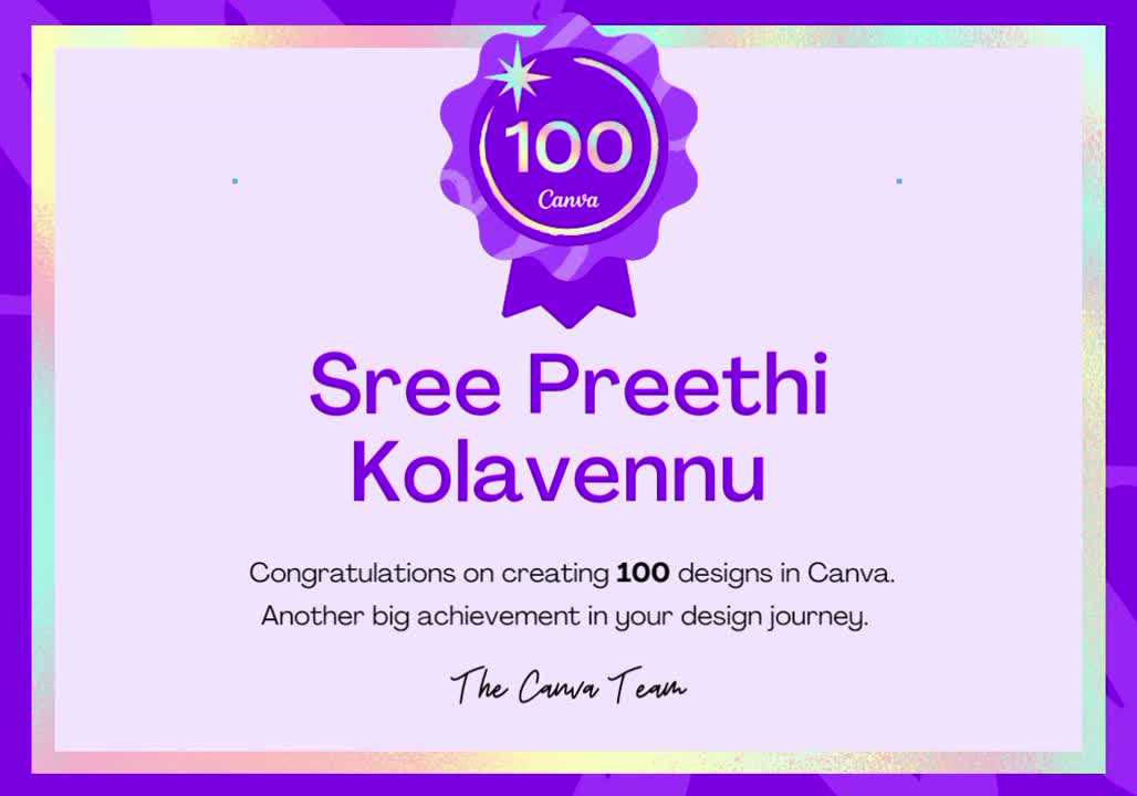 #canva #designmilestone #graphicdesign | Sree Preethi K #canva #designmilestone #graphicdesign | Sree Preethi K