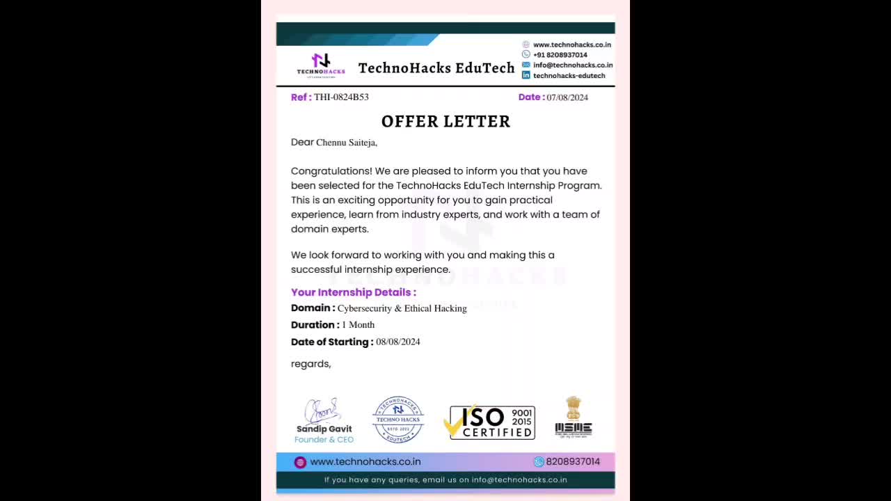 Chennu Saiteja on LinkedIn: #technohacksedutech Chennu Saiteja on LinkedIn: #technohacksedutech