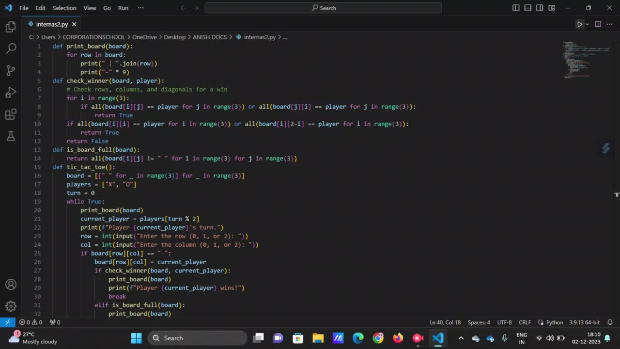 #internpe #internpeinternship #python #gaming #tictactoe #intern ... #internpe #internpeinternship #python #gaming #tictactoe #intern ...