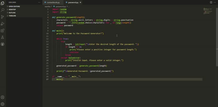 #passwordgenerator #pythonprogramming #codsoft | Ediga Swetha #passwordgenerator #pythonprogramming #codsoft | Ediga Swetha