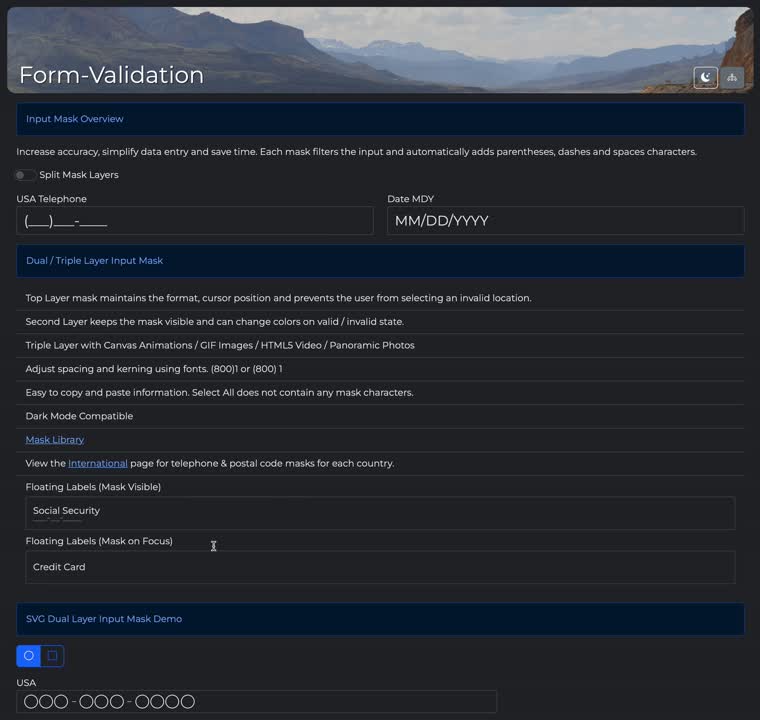 Form-Validation.com ⛰️ on LinkedIn: Dual / Triple Layer Input Masks ... Form-Validation.com ⛰️ on LinkedIn: Dual / Triple Layer Input Masks ...