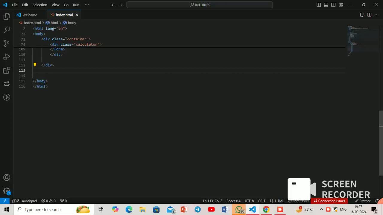 Completed a task using HTML and JAVASCRIPT at InternPe | Akash Kumar ... Completed a task using HTML and JAVASCRIPT at InternPe | Akash Kumar ...