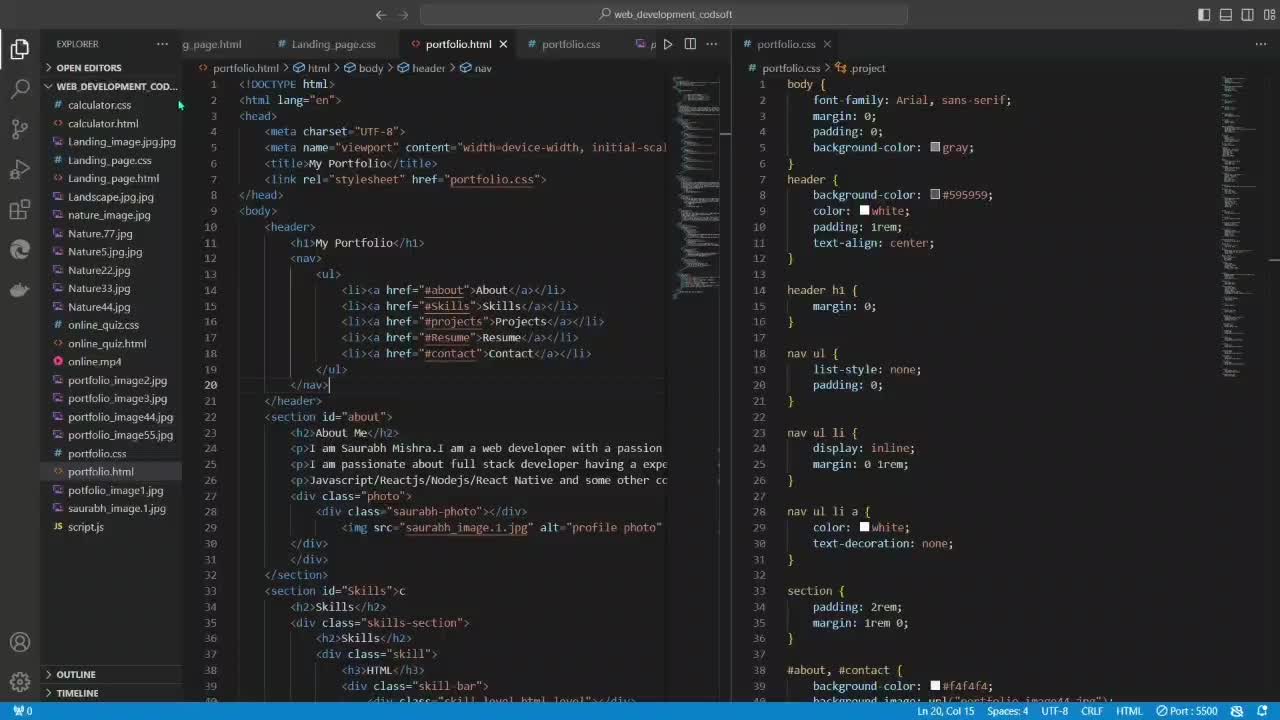 Saurabh Mishra on LinkedIn: by codSoft intern..... using html,css and ... Saurabh Mishra on LinkedIn: by codSoft intern..... using html,css and ...