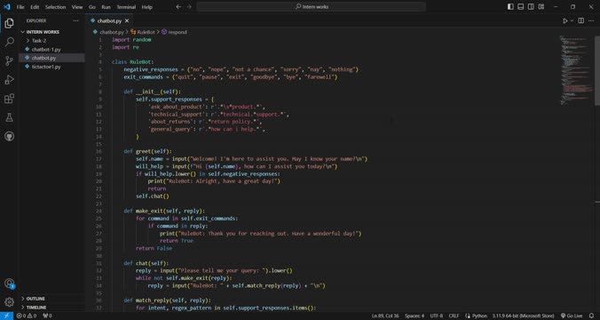 Worked on a rule-based chatbot at Codesoft | Sri Lakshmi Prasanna ... Worked on a rule-based chatbot at Codesoft | Sri Lakshmi Prasanna ...