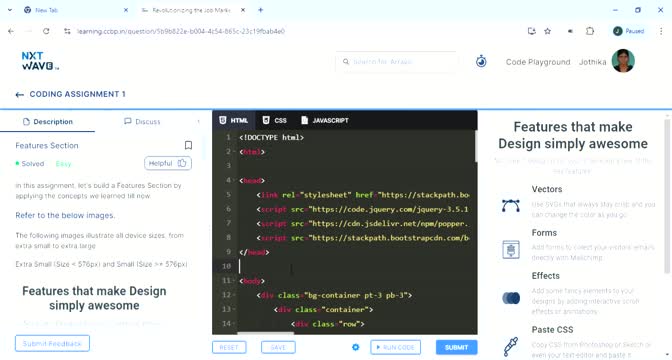 Completed 30daysofcode challenge at NxtWave | Jothika B posted on the ... Completed 30daysofcode challenge at NxtWave | Jothika B posted on the ...