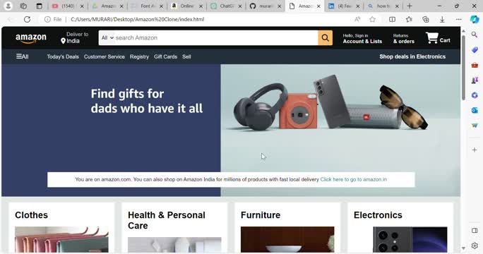 Murari Mishra on LinkedIn: #frontenddevelopment #amazonclone #htmlcss # ... Murari Mishra on LinkedIn: #frontenddevelopment #amazonclone #htmlcss # ...