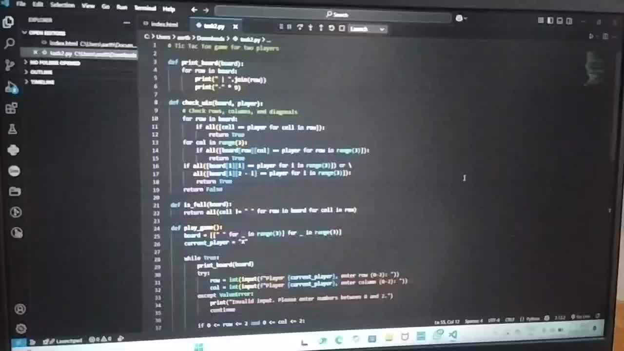 #python #gamedevelopment #internship #tictactoe #coding #successstor ... #python #gamedevelopment #internship #tictactoe #coding #successstor ...