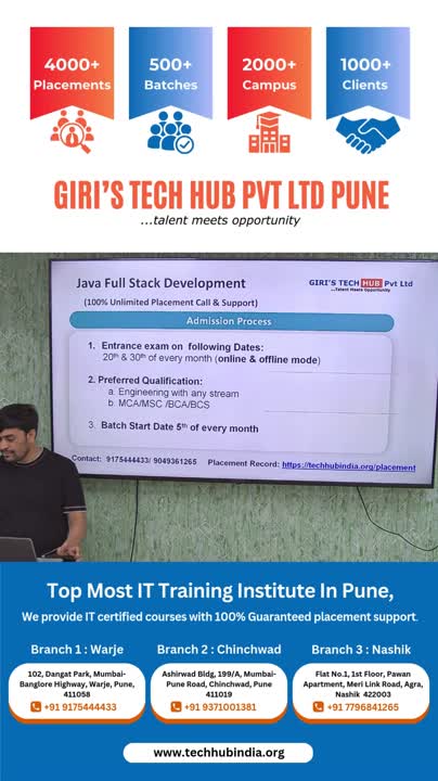 Giri's Tech Hub Pvt Ltd. on LinkedIn: #javafullstack #java #python # ... Giri's Tech Hub Pvt Ltd. on LinkedIn: #javafullstack #java #python # ...