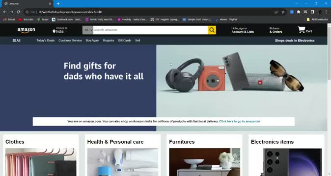 Ravindra Chaurasia on LinkedIn: Just created the clone of Amazon using ... Ravindra Chaurasia on LinkedIn: Just created the clone of Amazon using ...