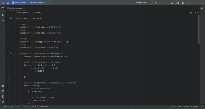 ROHAN RATHOD on LinkedIn: #growwithcode #java #tictactoe #coding # ... ROHAN RATHOD on LinkedIn: #growwithcode #java #tictactoe #coding # ...