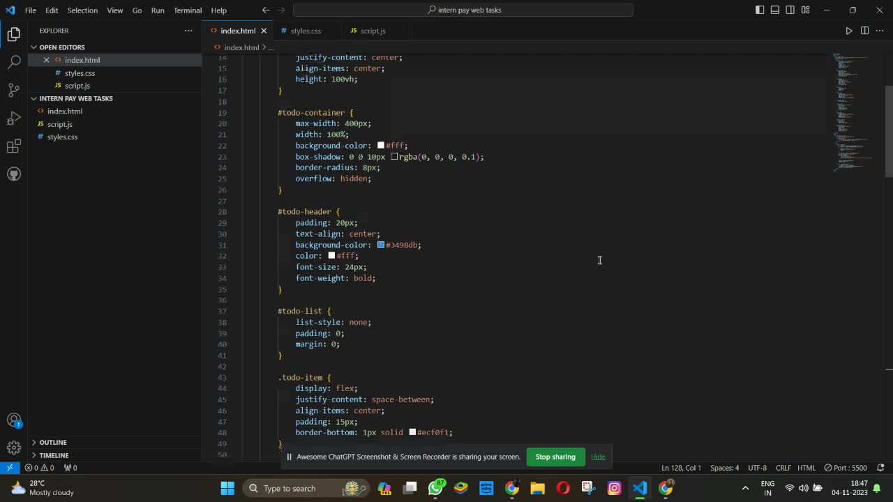 Avinash Kundu on LinkedIn: #html #css #javascript #internship #internpe Avinash Kundu on LinkedIn: #html #css #javascript #internship #internpe