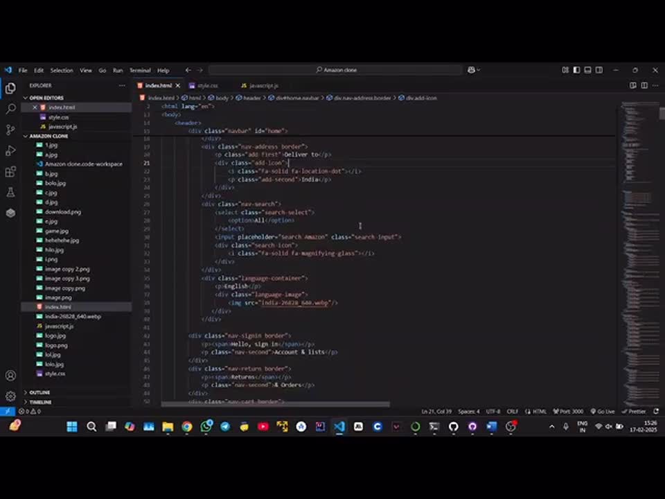 #webdevelopment #frontend #amazonclone #javascript #html #css | Bikram ... #webdevelopment #frontend #amazonclone #javascript #html #css | Bikram ...