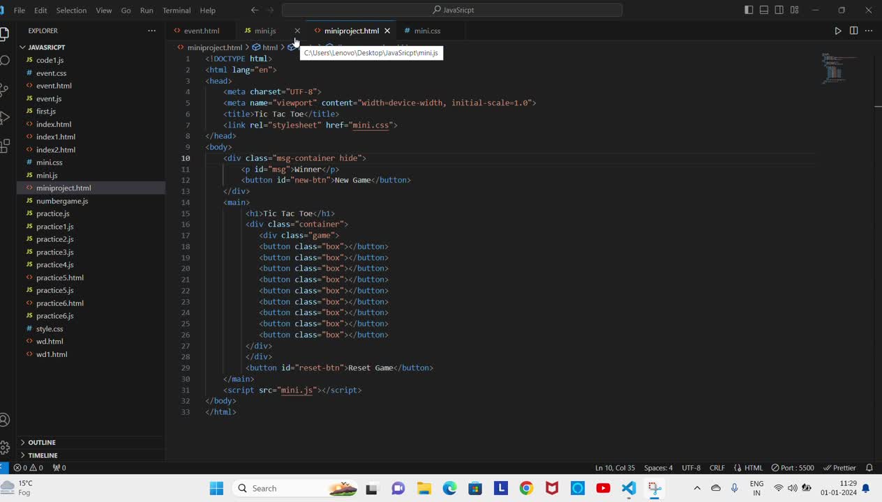Created a Tic Tac Toe game with JavaScript | Achra Srivastava posted on ... Created a Tic Tac Toe game with JavaScript | Achra Srivastava posted on ...