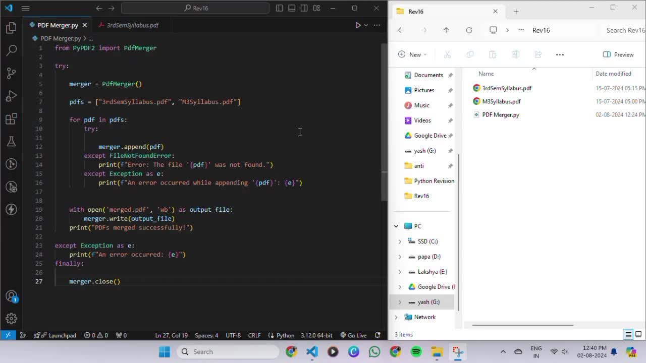Yash Panchkhede on LinkedIn: #python #programming #pdfmerger # ... Yash Panchkhede on LinkedIn: #python #programming #pdfmerger # ...