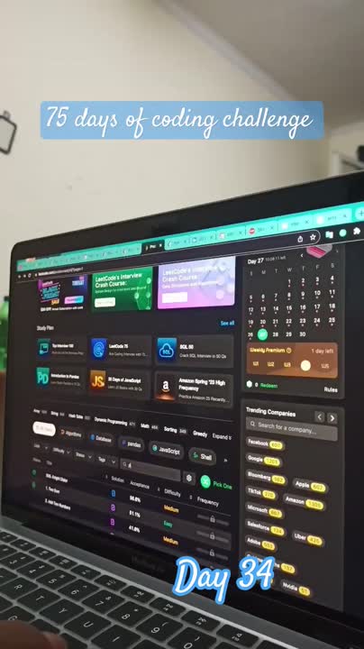 Day 34 of #75DaysOfCoding Challenge: Code, Learn, and Conquer ... Day 34 of #75DaysOfCoding Challenge: Code, Learn, and Conquer ...