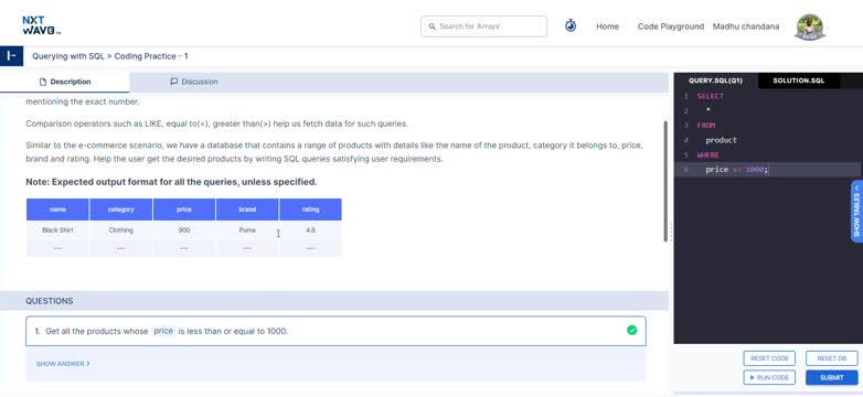 Madhu Chandana on LinkedIn: #coding #sql #practice #comparisonoperators ... Madhu Chandana on LinkedIn: #coding #sql #practice #comparisonoperators ...