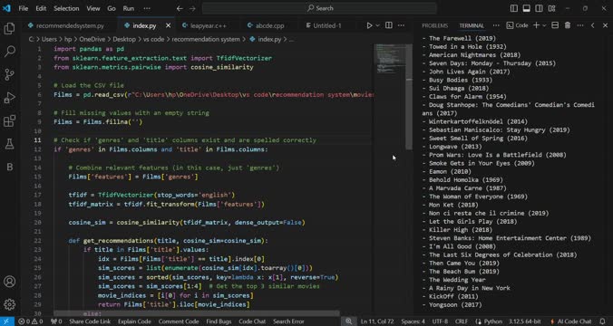 Vashudev Tyagi on LinkedIn: #codsoft #movie_recommendesystem #python # ... Vashudev Tyagi on LinkedIn: #codsoft #movie_recommendesystem #python # ...