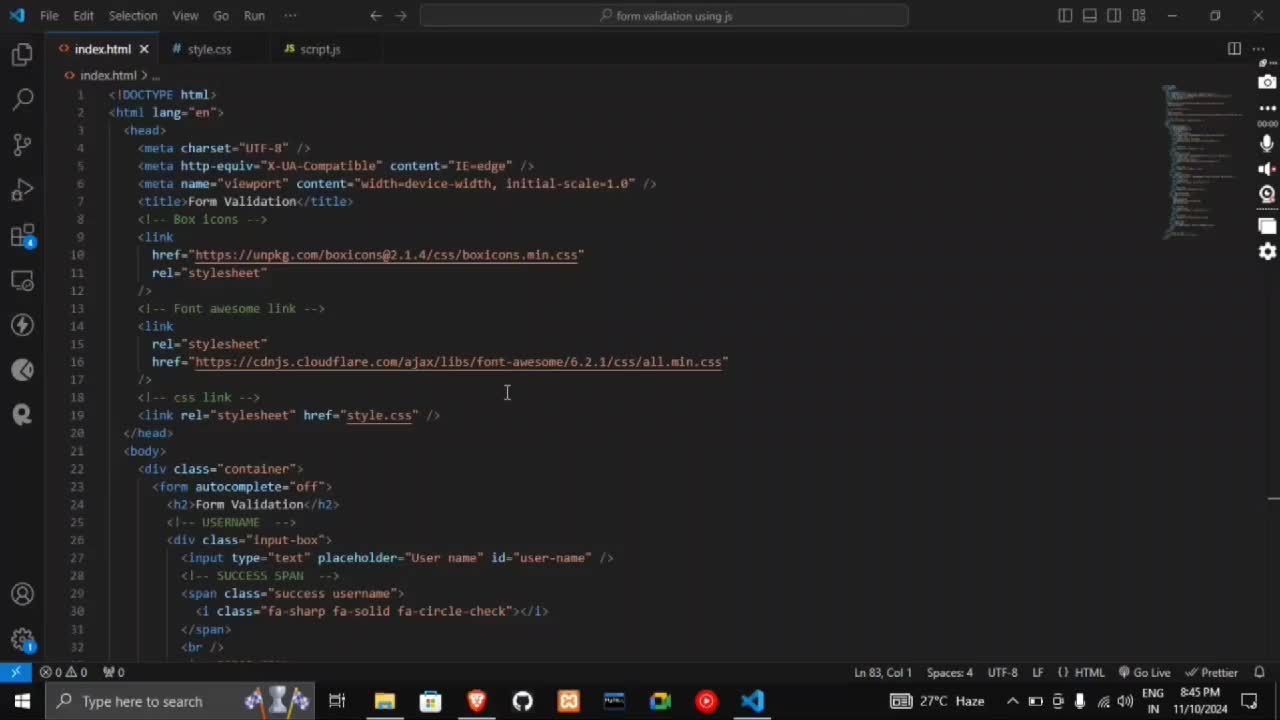 Chetan Chugh on LinkedIn: Form Validation using HTML, CSS and JavaScript Chetan Chugh on LinkedIn: Form Validation using HTML, CSS and JavaScript