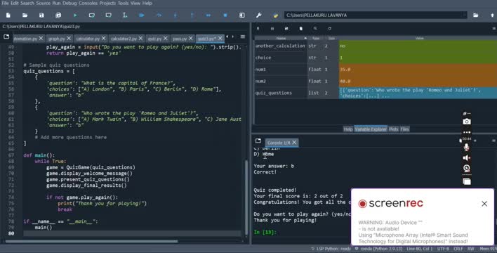Deepak Reddy Punuru on LinkedIn: #codsoft #codsoftintern #pythonprogramming Deepak Reddy Punuru on LinkedIn: #codsoft #codsoftintern #pythonprogramming