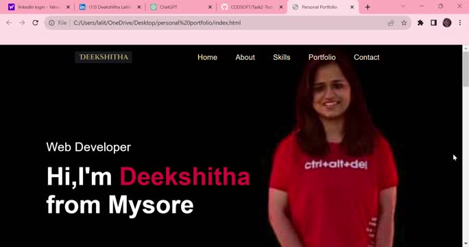 Deekshitha Lalith on LinkedIn: #webdevelopment #html #css #javascript # ... Deekshitha Lalith on LinkedIn: #webdevelopment #html #css #javascript # ...