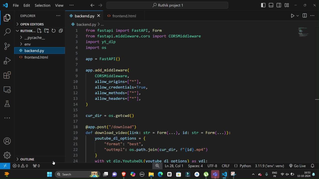 YARRAM Sai Ruthik on LinkedIn: #python #fastapi #webdevelopment # ... YARRAM Sai Ruthik on LinkedIn: #python #fastapi #webdevelopment # ...