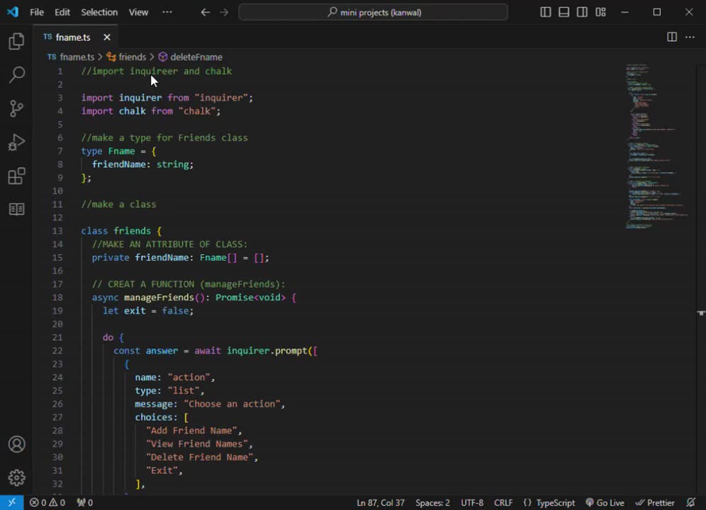 Kanwal Heer on LinkedIn: #typescript #cli #friendmanagement #github # ... Kanwal Heer on LinkedIn: #typescript #cli #friendmanagement #github # ...
