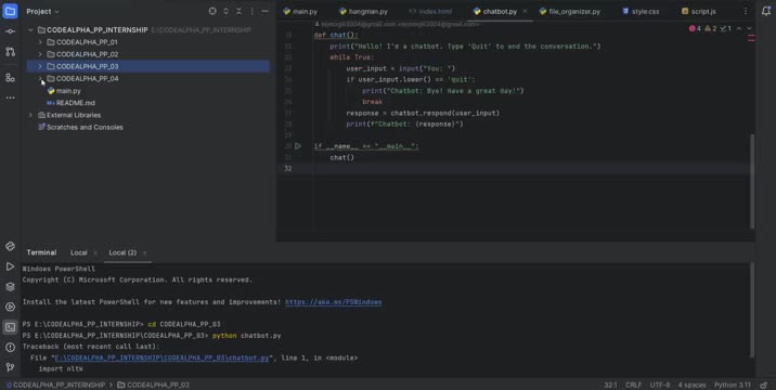 Adarsh Kumar on LinkedIn: #internship #codealpha #python Adarsh Kumar on LinkedIn: #internship #codealpha #python