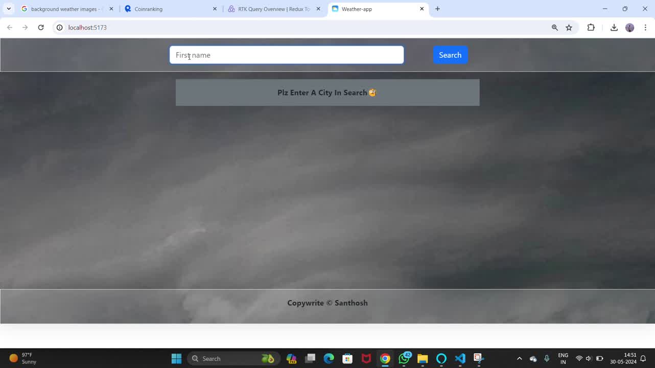 Santhosh Kalva on LinkedIn: #reactjs #weatherapp #webdevelopment # ... Santhosh Kalva on LinkedIn: #reactjs #weatherapp #webdevelopment # ...