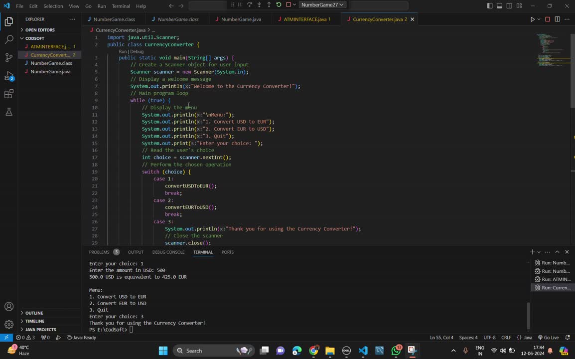 Alok Kumar on LinkedIn: #javaprogramming #codsoft #internship Alok Kumar on LinkedIn: #javaprogramming #codsoft #internship