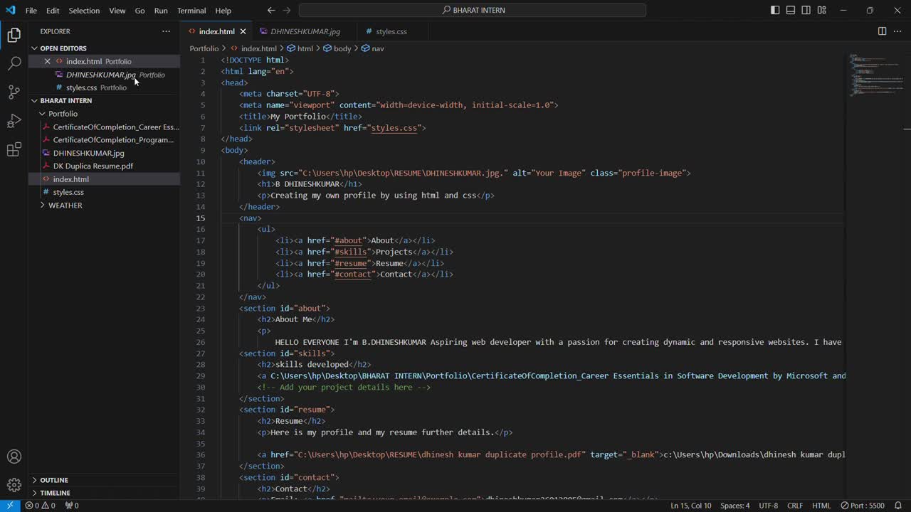 Dhinesh Kumar B - on LinkedIn: #webdevelopment #html #css #portfolio # ... Dhinesh Kumar B - on LinkedIn: #webdevelopment #html #css #portfolio # ...