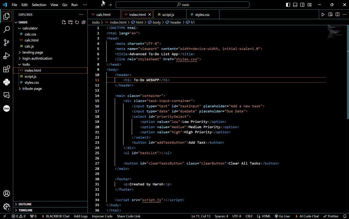 Harsh Sharma on LinkedIn: #webdevelopment #oasisinfobyte #html #css # ... Harsh Sharma on LinkedIn: #webdevelopment #oasisinfobyte #html #css # ...