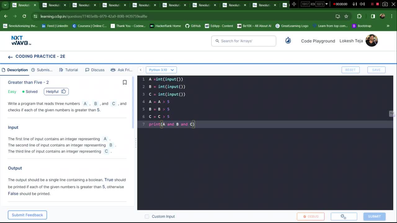 Lokesh Teja Korukonda on LinkedIn: #day47 #codeeveryday #python # ... Lokesh Teja Korukonda on LinkedIn: #day47 #codeeveryday #python # ...