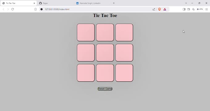 Namrata Singh on LinkedIn: #webdevelopment #tictactoe #html #css # ... Namrata Singh on LinkedIn: #webdevelopment #tictactoe #html #css # ...