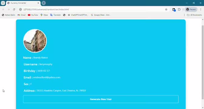 Mohammed Adnan Belim on LinkedIn: Javascript || API || RandomUser I am ... Mohammed Adnan Belim on LinkedIn: Javascript || API || RandomUser I am ...