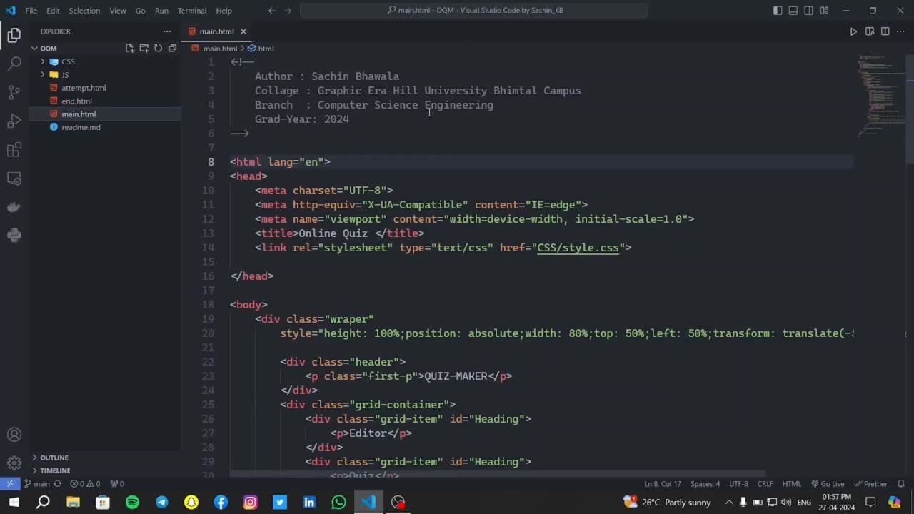 Developed a Quiz Maker app for CodeSoft | Sachin Bhawala posted on the ... Developed a Quiz Maker app for CodeSoft | Sachin Bhawala posted on the ...